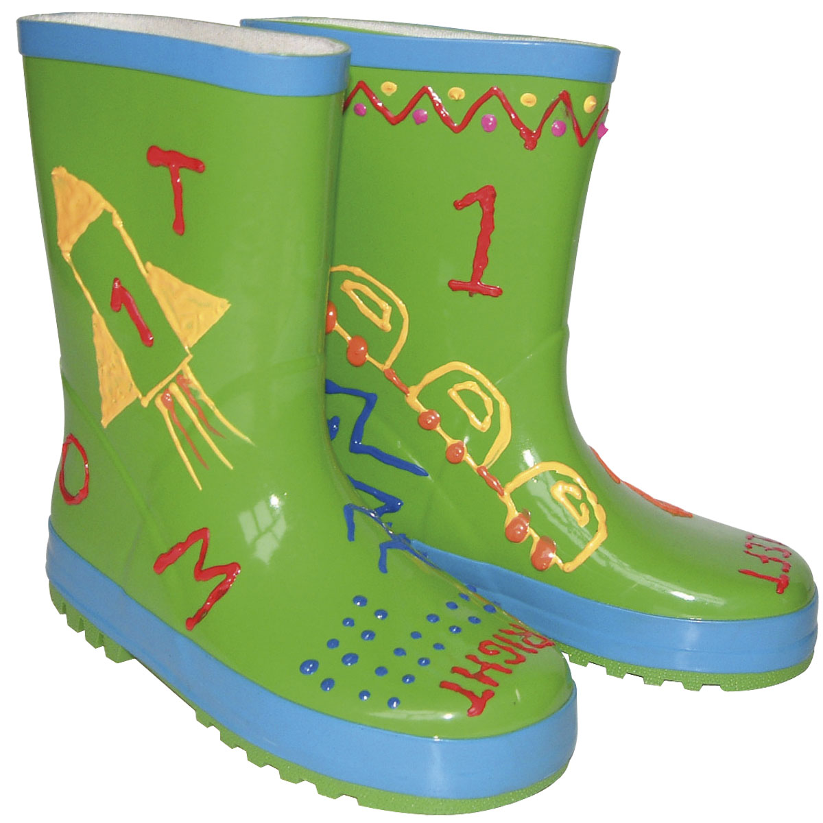 Paint Your Own Wellies - Green, Size 10-11 | Little Pals