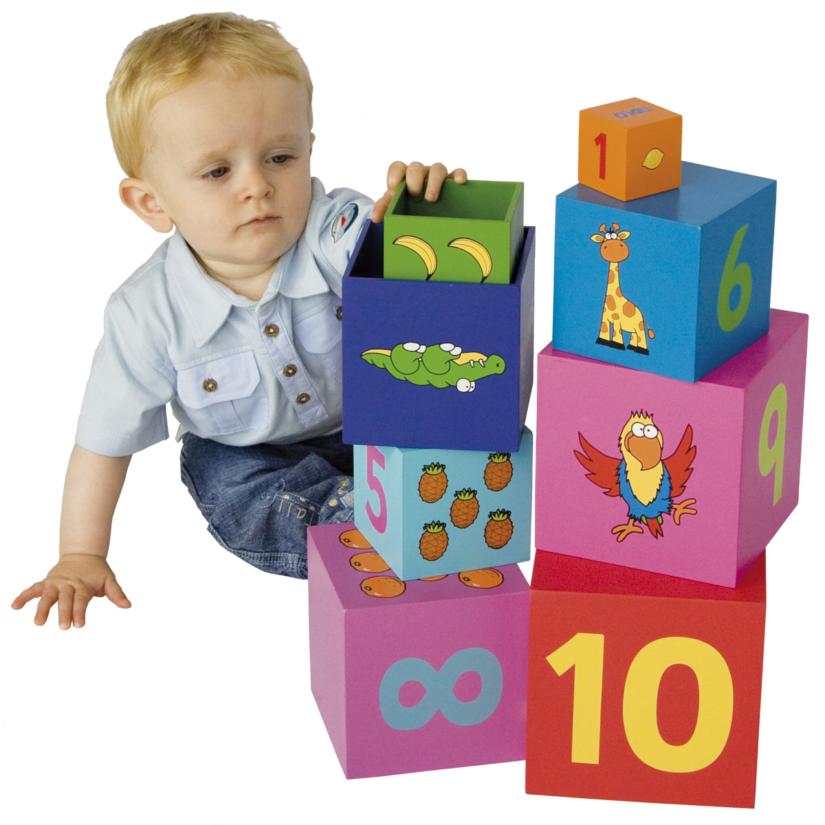 Rainbow Stacking Cubes | Tidlo | Toys for Babies