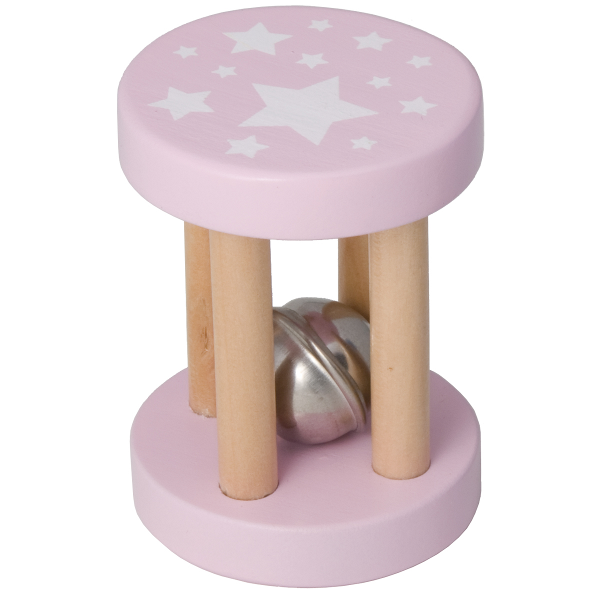 Rolling Rattle - Pink Star | Bigjigs (BB052) | For Baby