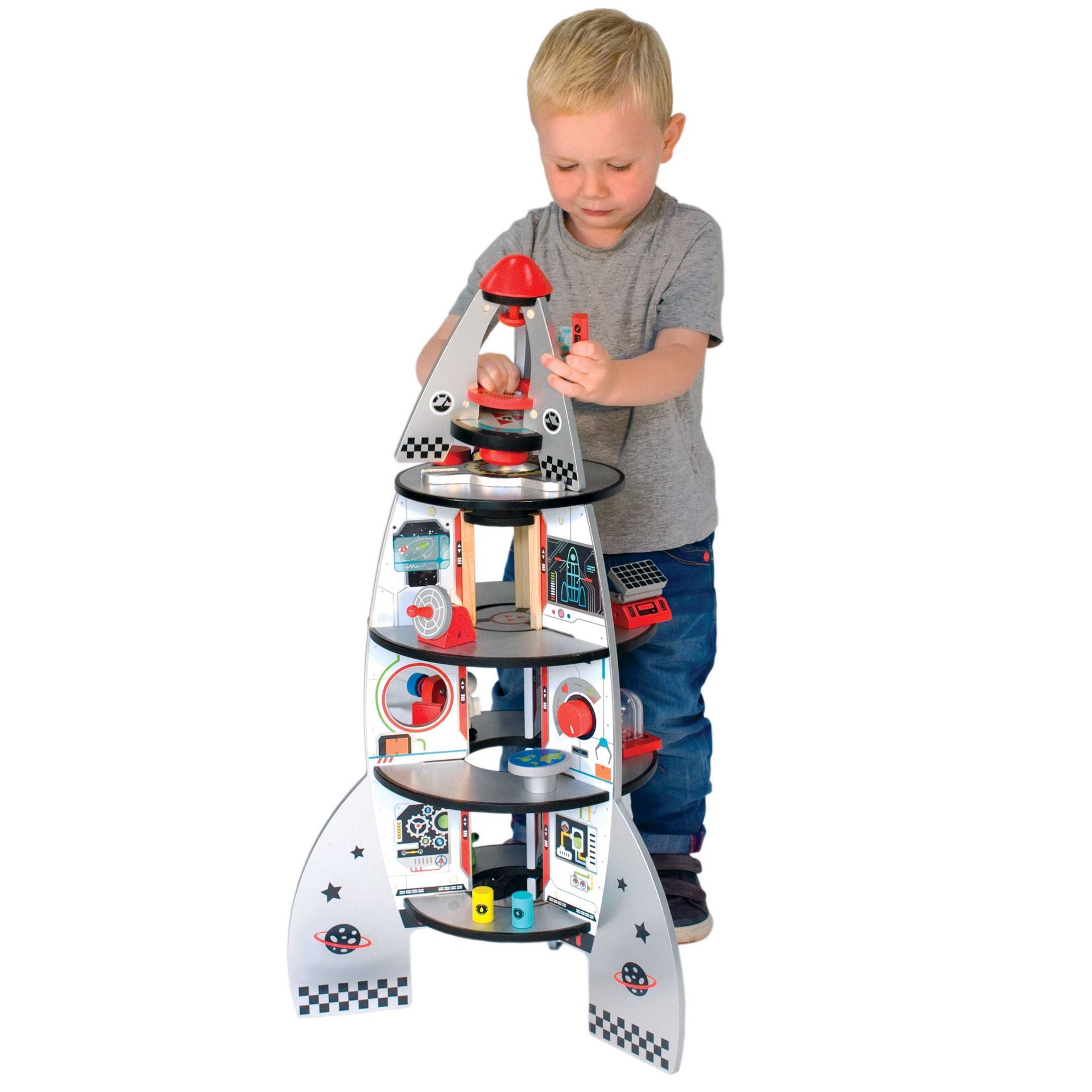 Space Centre & Rocket Ship | Traditional Wooden Toys