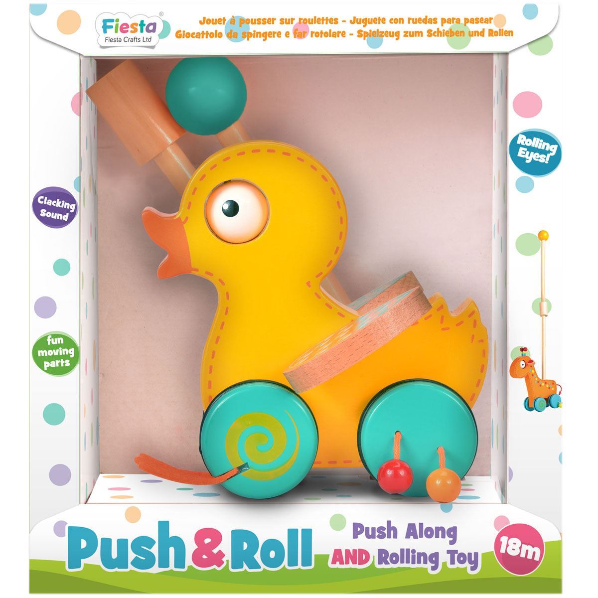 Duck Push & Roll | Fiesta Crafts | Push Alongs