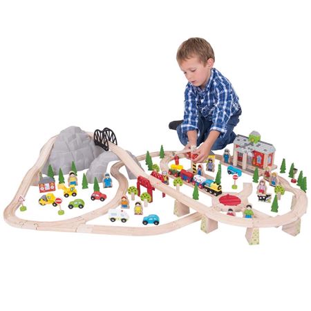 Freight Train Set | Bigjigs Rail BJT017 | Wooden Trainset