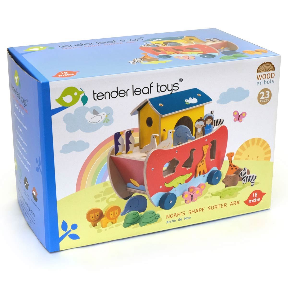 Noah's Shape Sorter Ark | Tender Leaf Toys | Shape Sorting