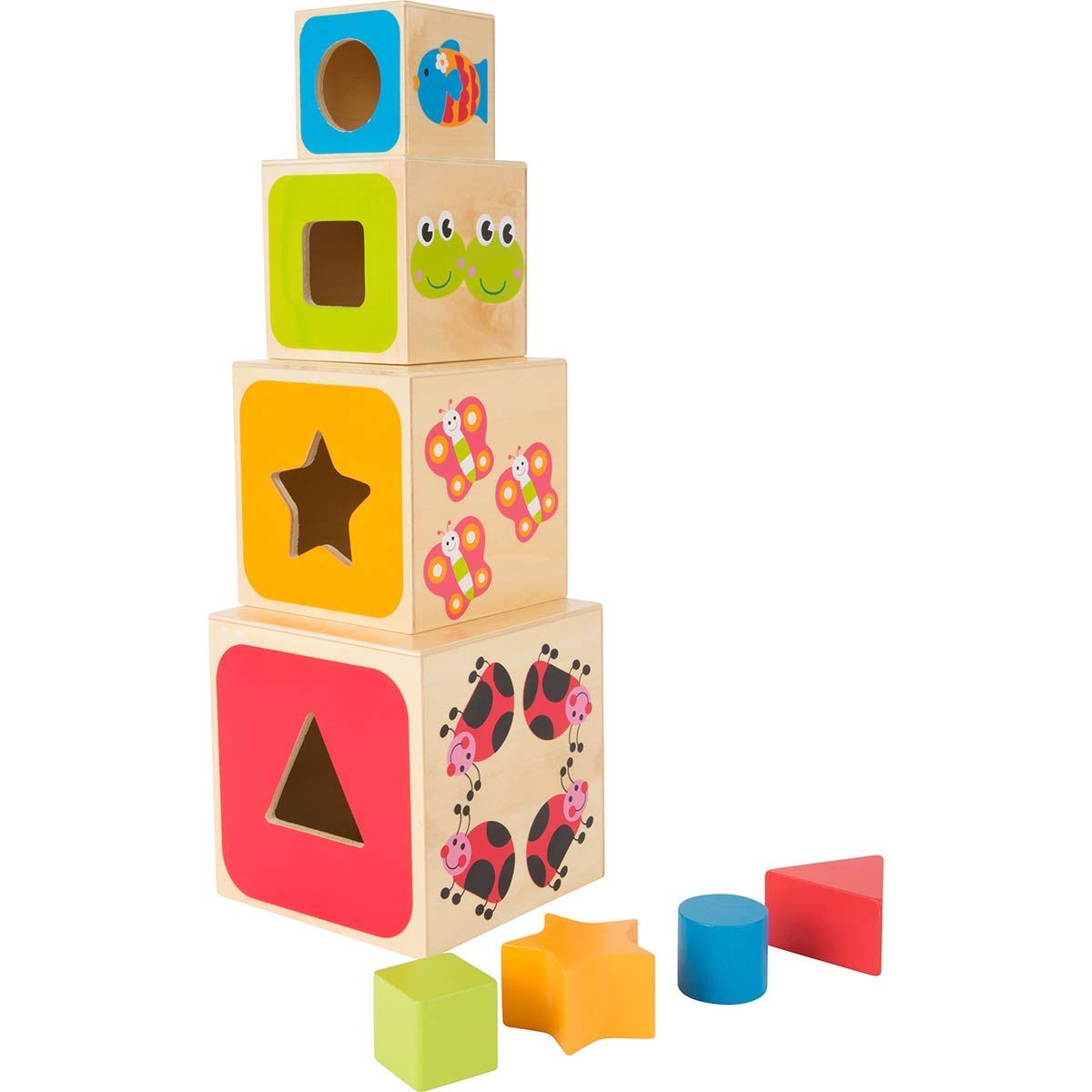 Wooden ABC Stacking Cubes | Traditional Toys for Baby