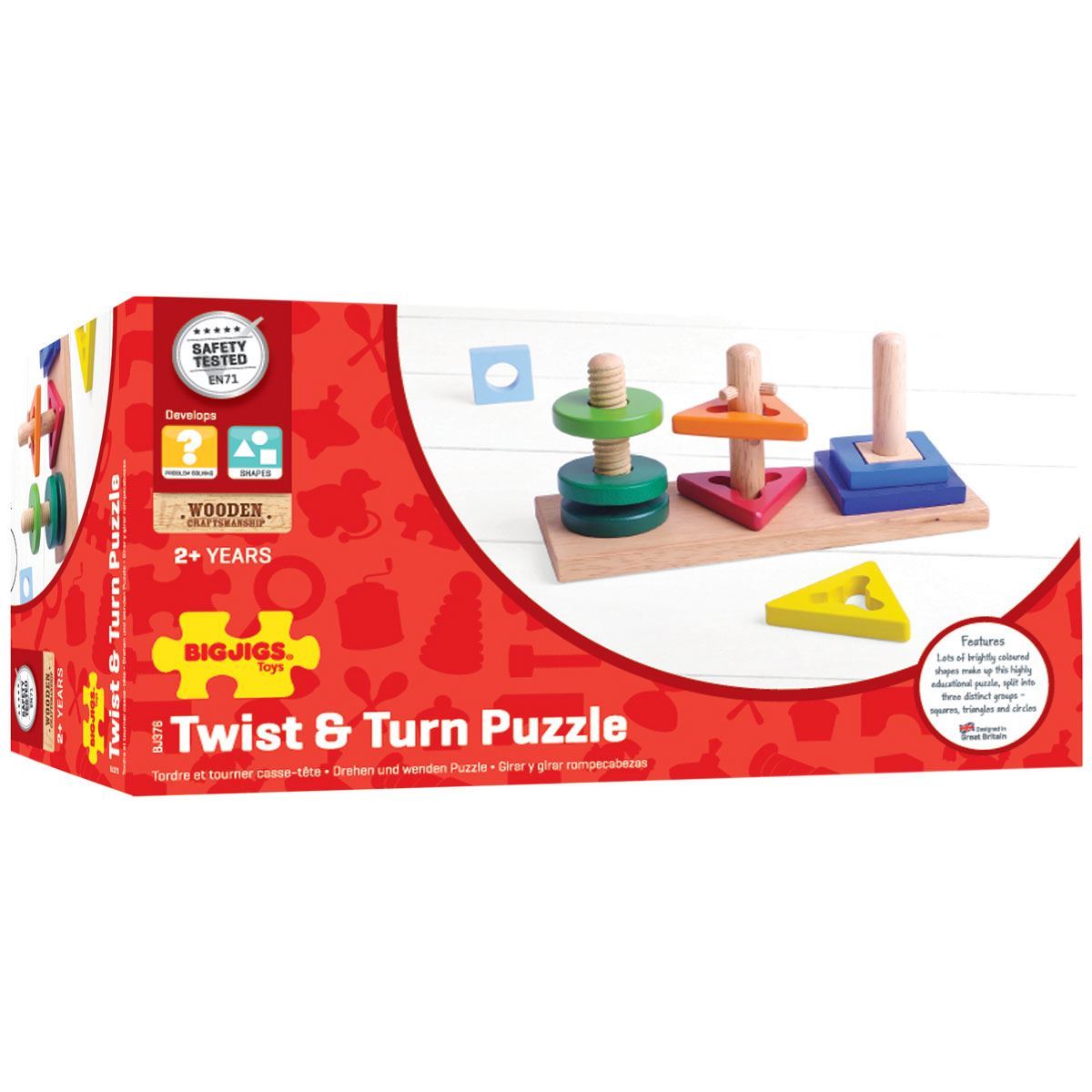Twist & Turn Puzzle | Bigjigs (BJ376) | Wooden Puzzles
