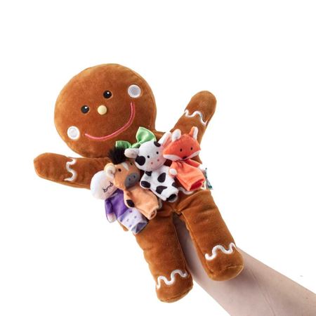 Gingerbread Man Hand & Finger Puppet Set | Fiesta Crafts
