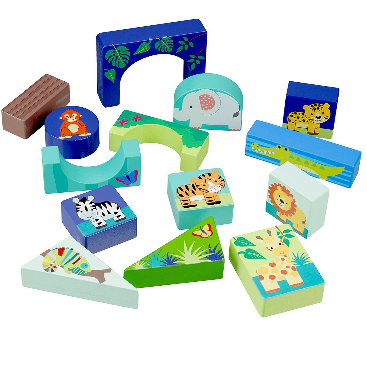 Jungle Animals Block Puzzle | Orange Tree | Cubes & Blocks