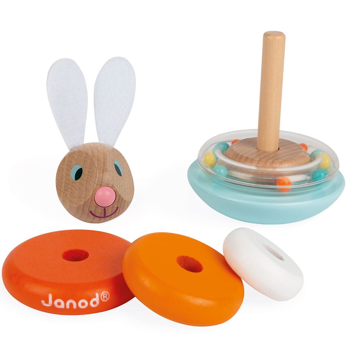 Roly Poly Stacking Rabbit | Janod | Stacking Toys