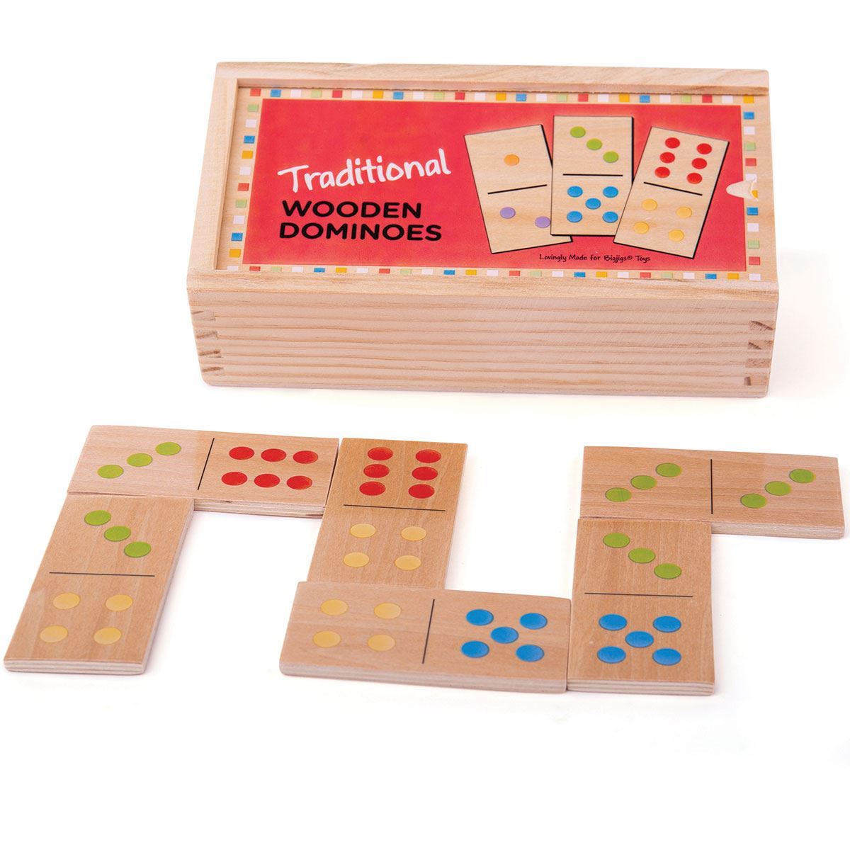 Wooden Dominoes | Bigjigs (BJ784) | Wooden Games