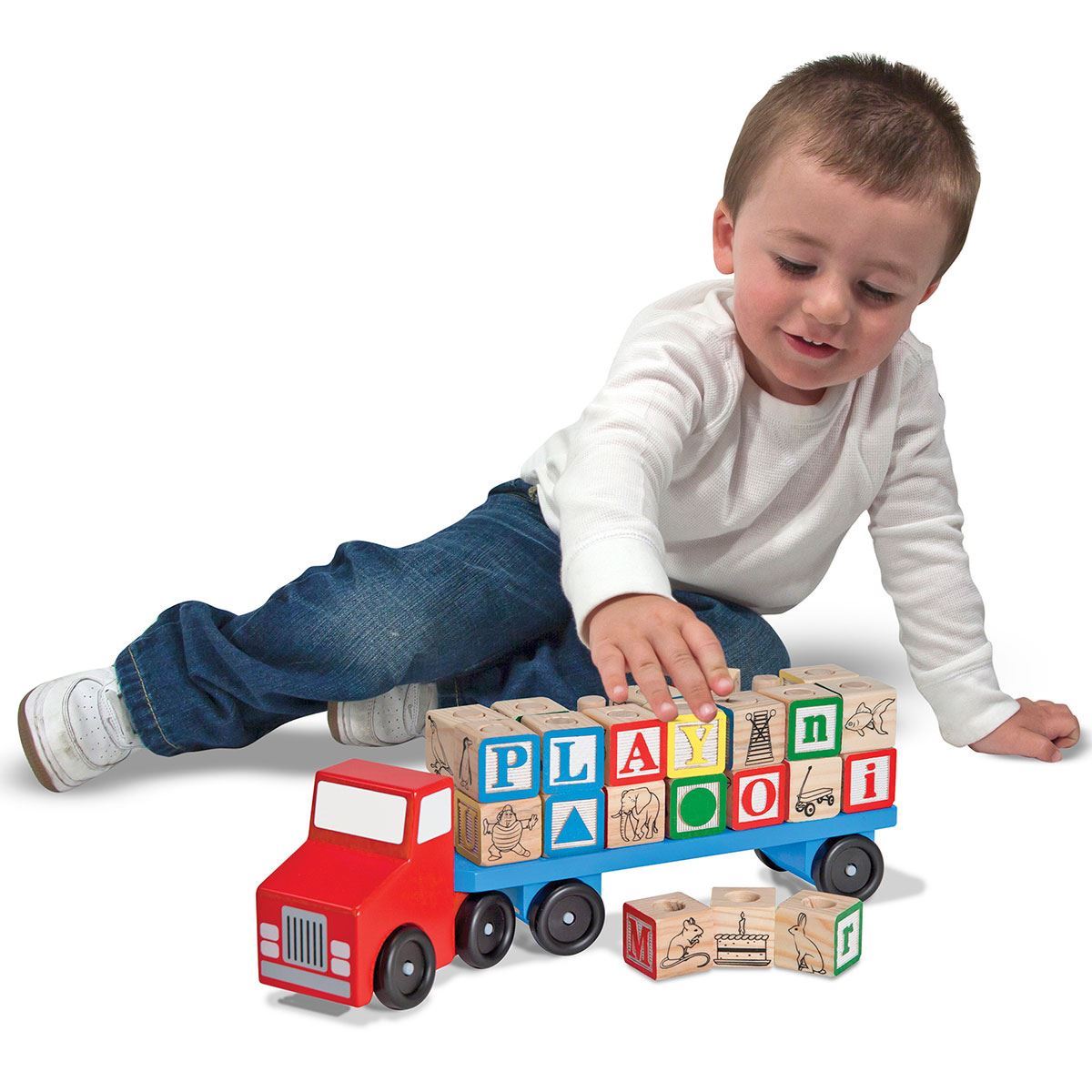 Alphabet Truck | Melissa & Doug | Wooden Toy Cars